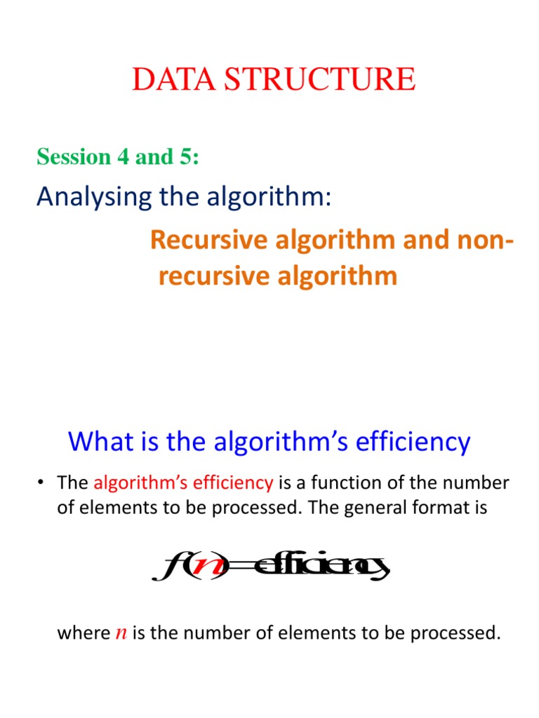 Session4and5 Analysis Of Recursive Algorithm Pdf Recursion Algorithms