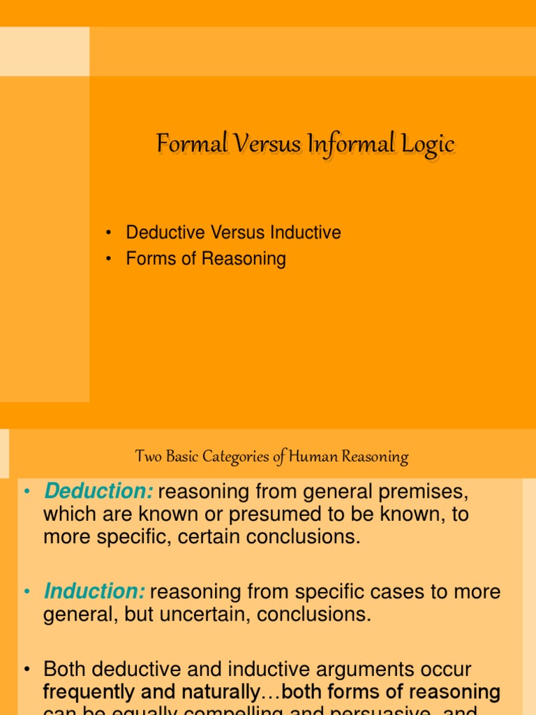 Deduction vs. Induction | PDF | Argument | Deductive Reasoning