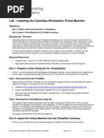 1.1.1.4 Lab - Installing The CyberOps Workstation Virtual Machine | PDF | Virtual Machine ...