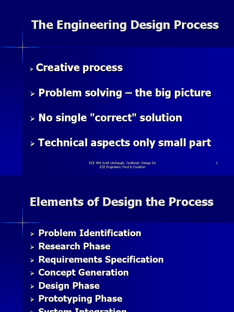 Engineering Design Process Overview | PDF | Top Down And Bottom Up ...
