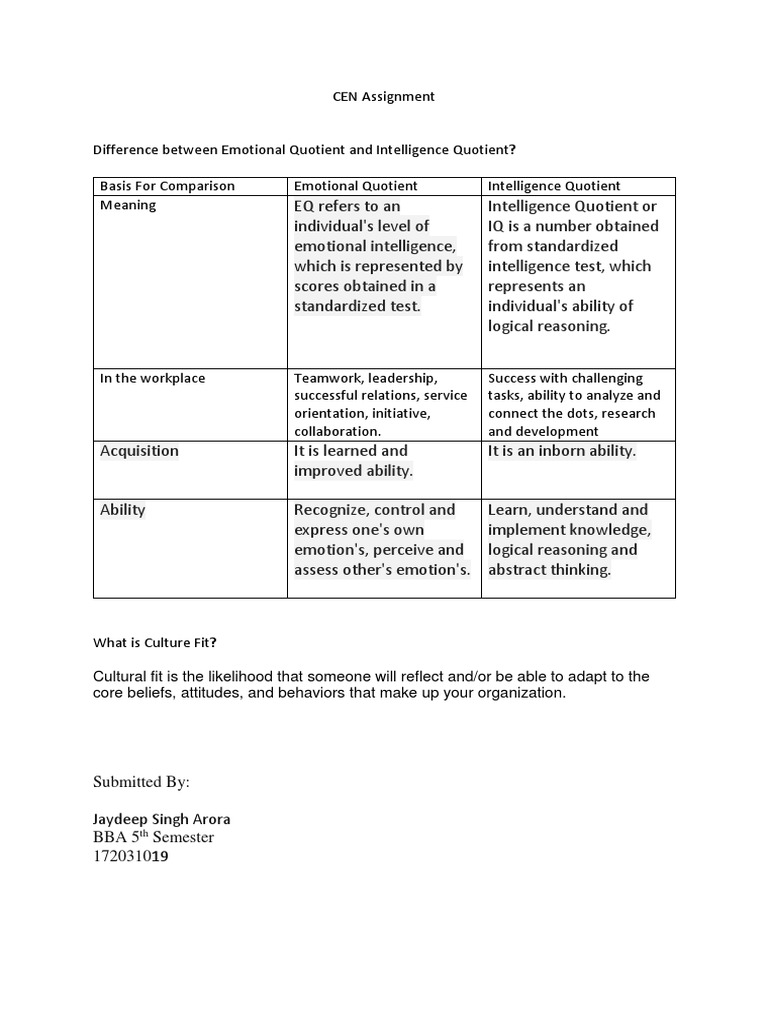 CEN Assignment | PDF