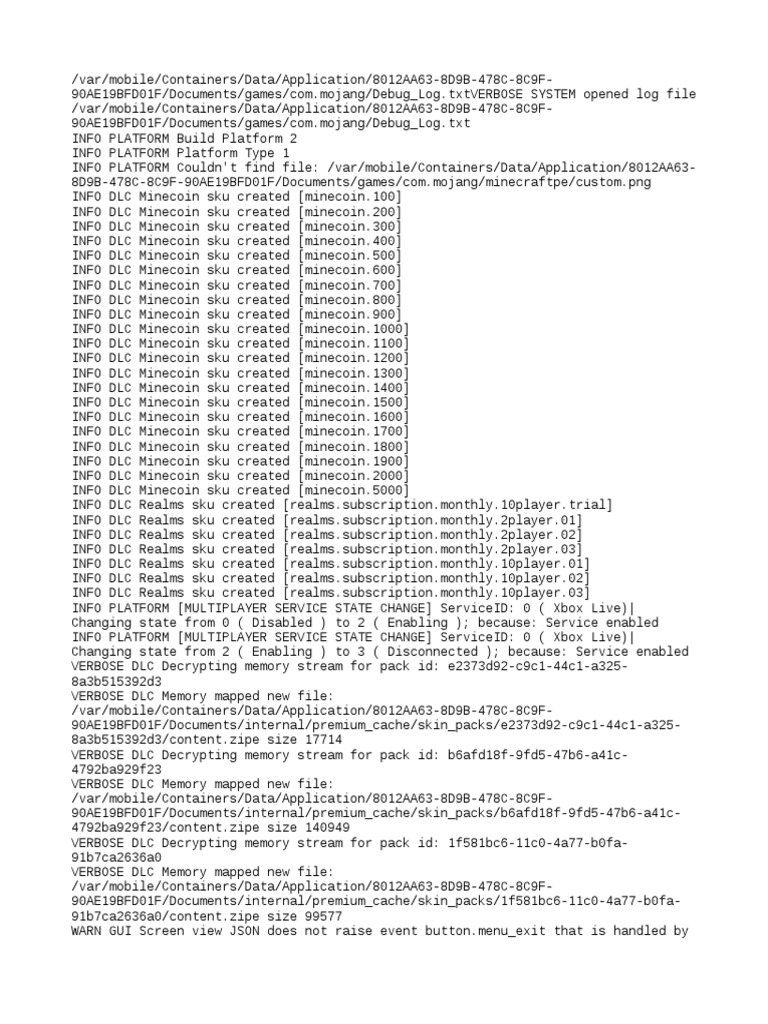 Debug Log | PDF | Databases | Computer Architecture