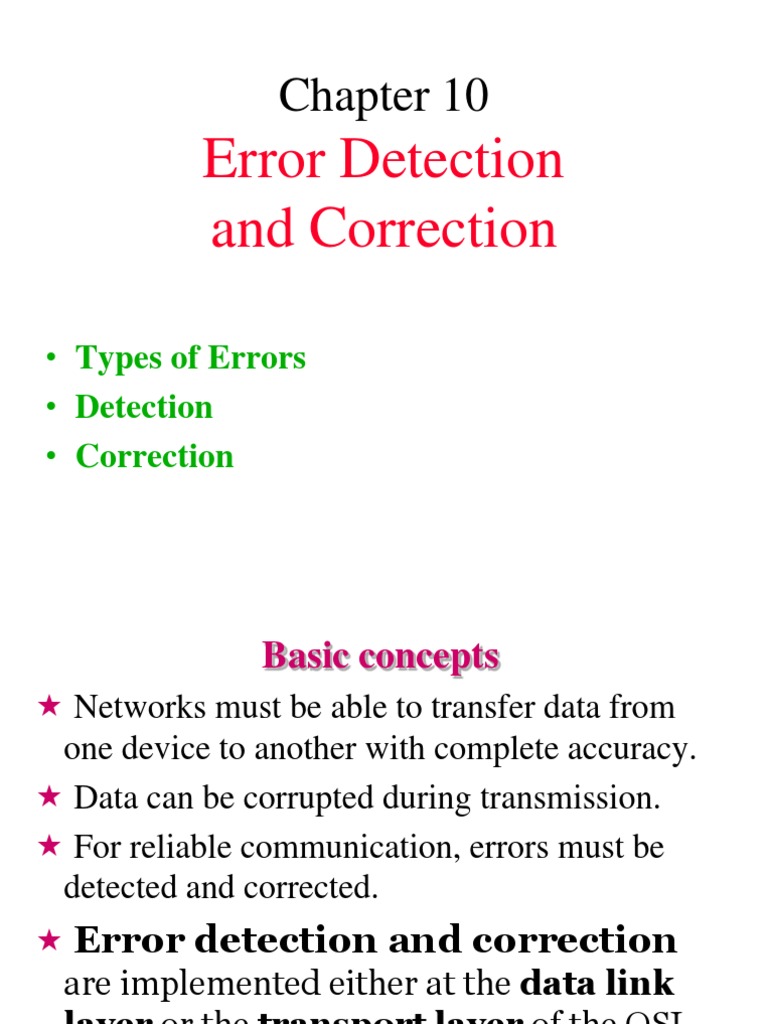 Error Detection and Correction | PDF | Error Detection And Correction | Algorithms