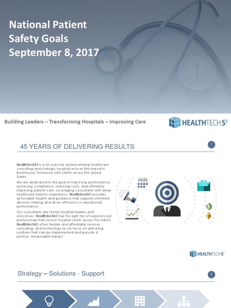 Patient Safety Goals | PDF | Health Care | Patient