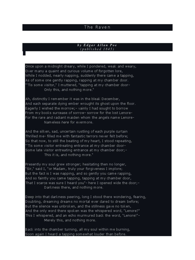 The Raven | PDF | The Raven