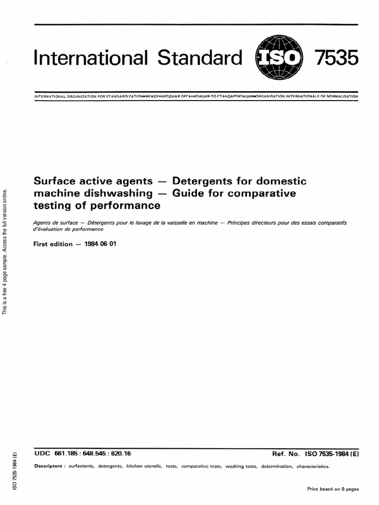 Iso 7535-1984 PDF | PDF | International Organization For ...