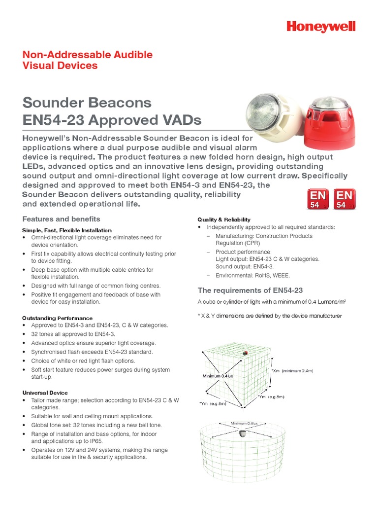 Sounder Beacons Specification - 240 | PDF | Flash (Photography) | Equipment