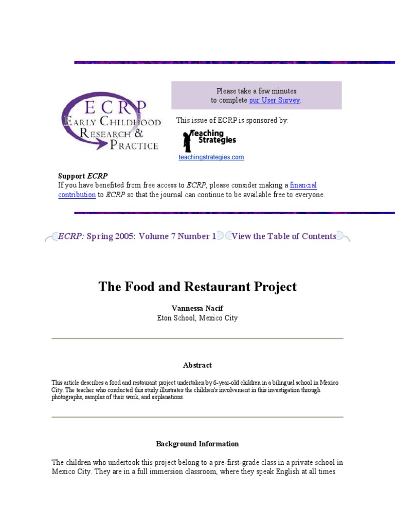 The Food and Restaurant Project | PDF | Waiting Staff | Menu