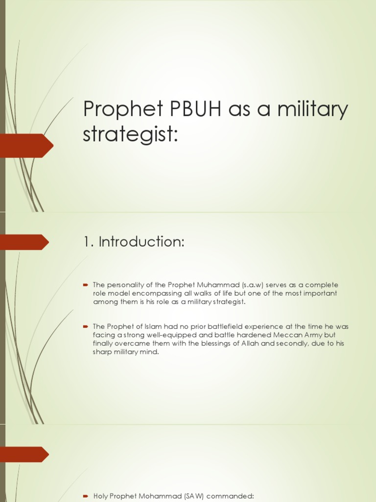 Prophet PBUH As A Military Strategist | PDF | Medina | Muhammad