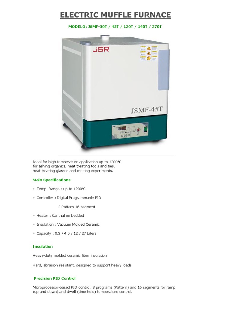 Electric Muffle Furnace | PDF | Insulator (Electricity) | Ceramics