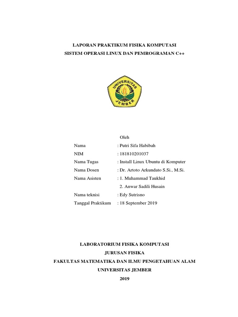 Laporan Praktikum Penginstalan Linux Dan Perintah Pada Linux | PDF | Seni | Komputer
