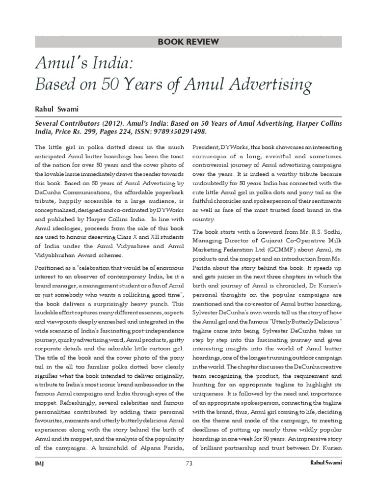 Amul's India: Based On 50 Years of Amul Advertising: Book Review ...