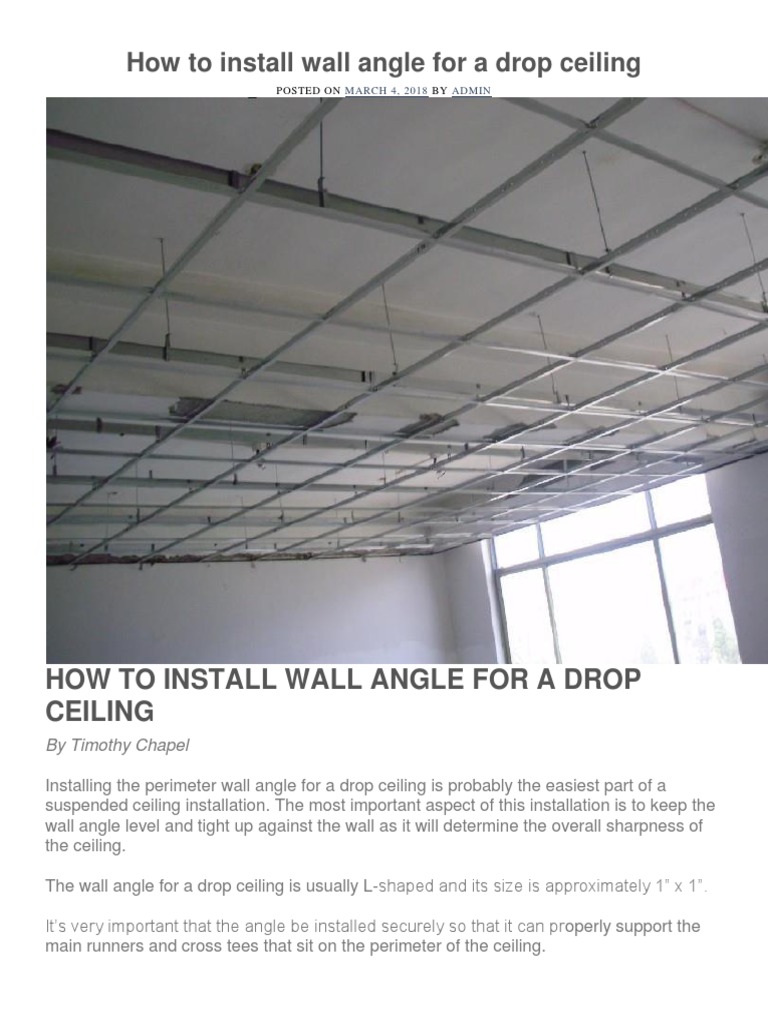 How To Install Wall Angle For A Drop Ceiling | PDF | Ceiling | Wall
