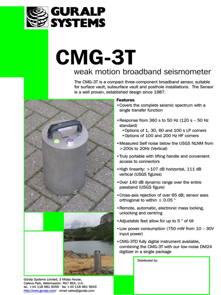 Performance Characteristics and Technical Specifications of the CMG-3T ...