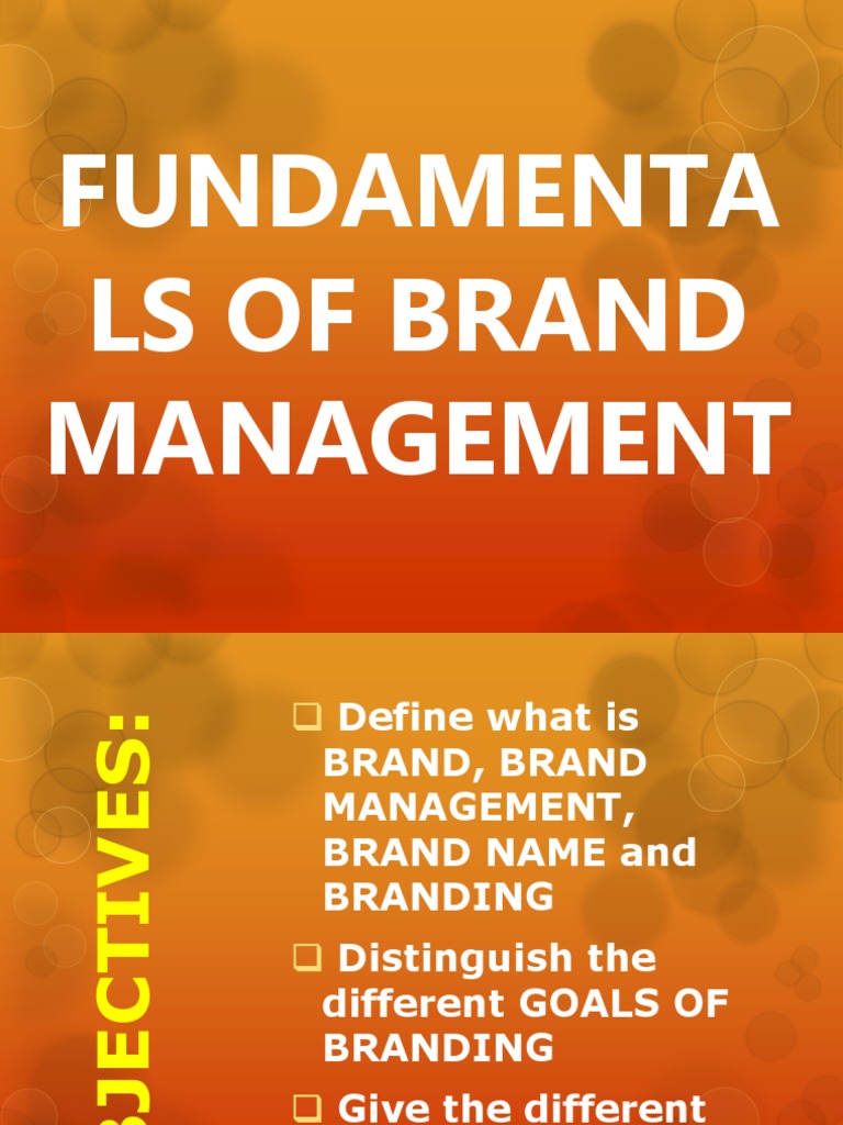 Brand Management Fundamentals Explained | PDF