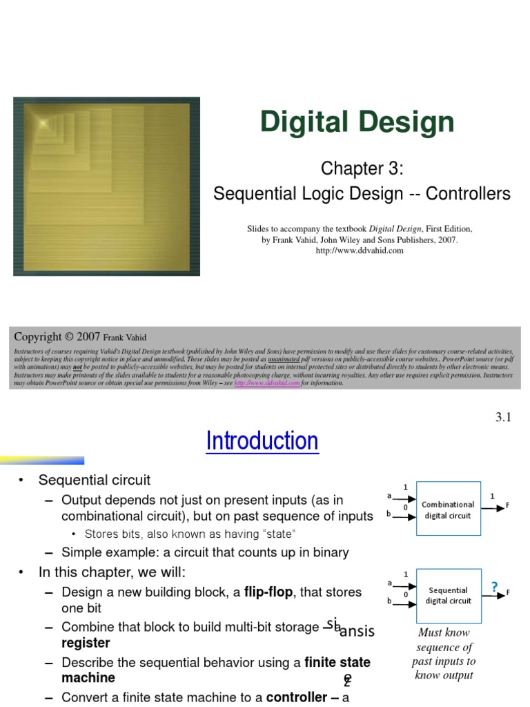 Digital Design: Sequential Logic Design - Controllers | PDF | Digital Electronics | Logic Synthesis