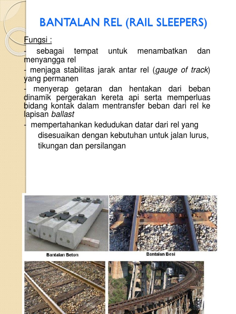 Kuliah JKA - 9 Bantalan Rel Dan Lapisan Ballast | PDF