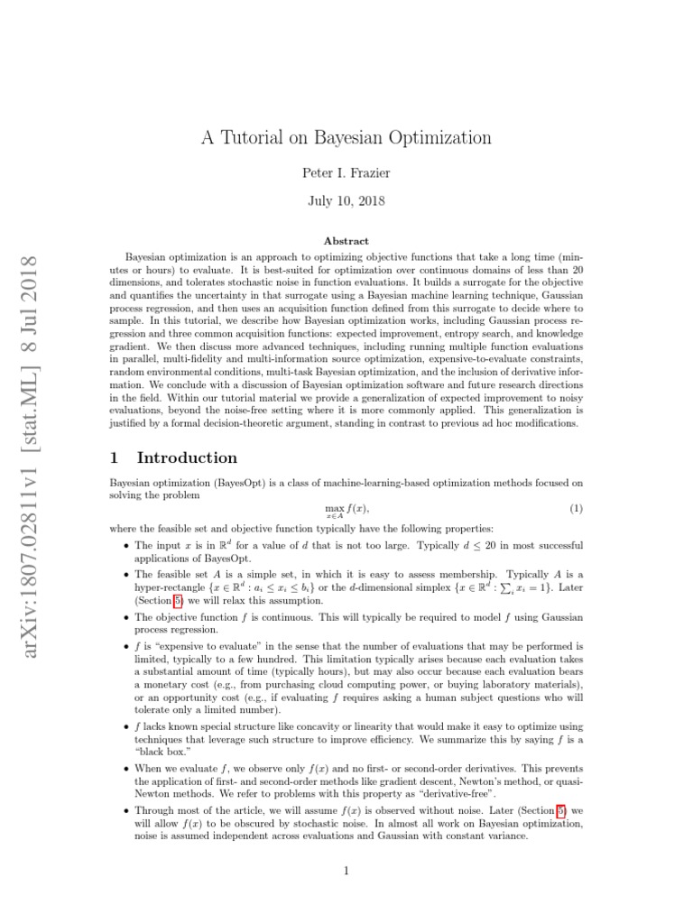 Bayesian Optimization PDF | PDF | Mathematical Optimization | Normal Distribution
