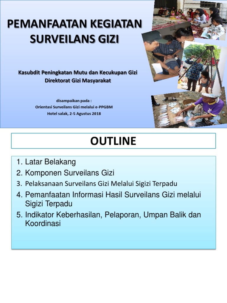 IMPLEMENTASI SURVEILANS GIZI. Salak 4 Agustus 2018 | PDF