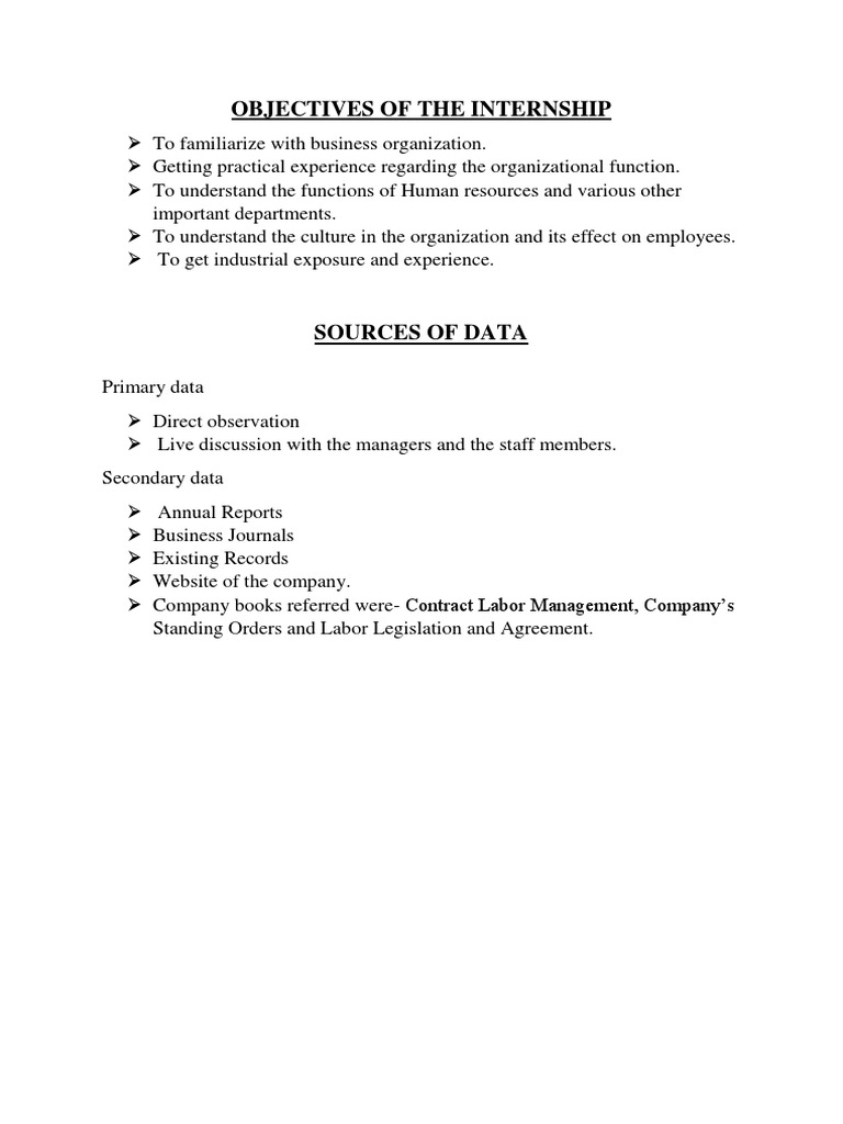 Internship Report | PDF | Human Resources | Employment