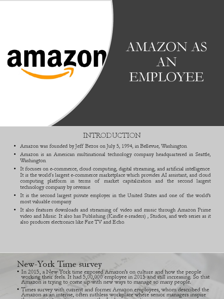 Amazon As An Employee | PDF | Retail | Business