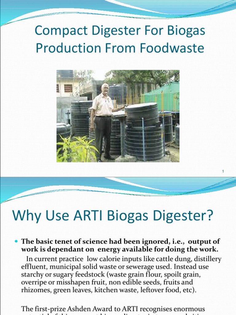 Compact Digester For Biogas Production From Foodwaste | PDF | Anaerobic ...