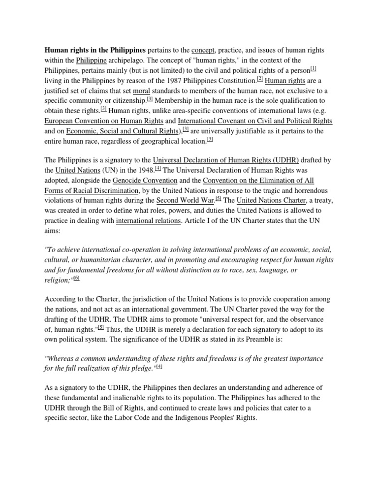 Human Rights in The Philippines | PDF | Human Rights | Overtime