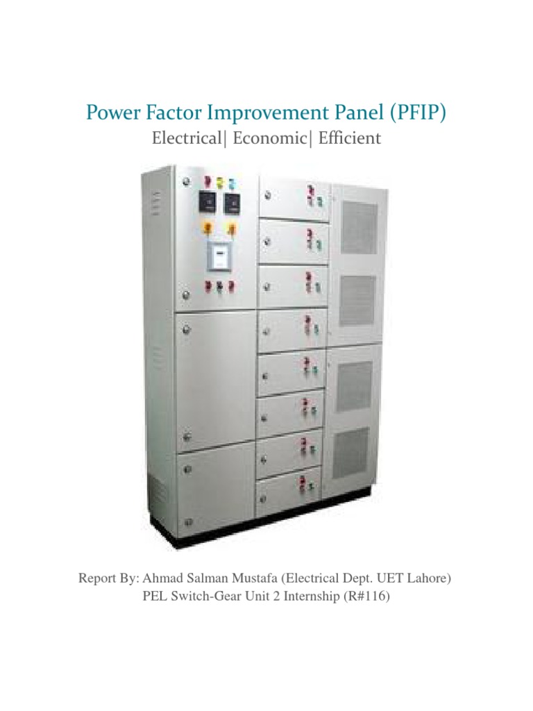 Power Factor Improvement Panel (PFIP) : Electrical - Economic ...