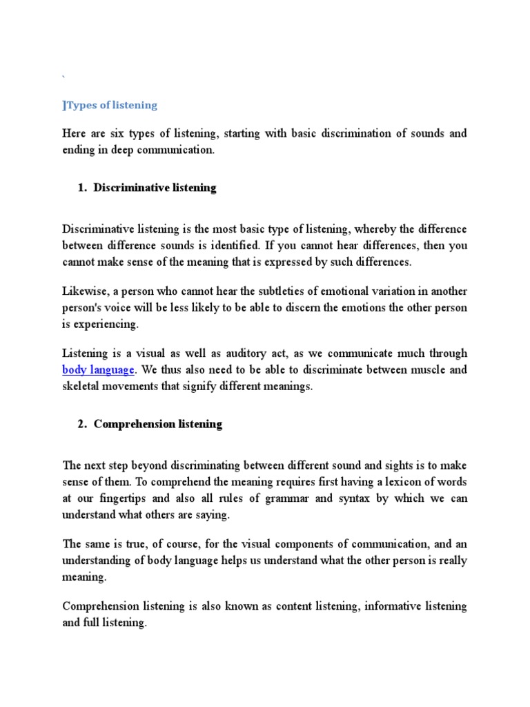 Effective Listening | PDF | Empathy | Bias