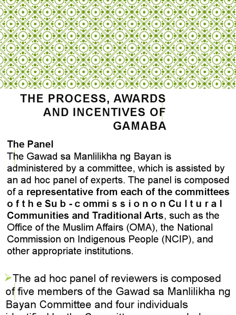 The process, awards and incentives of gamaba [Recovered].pptx