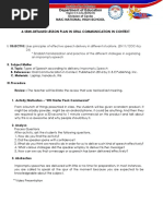 Detailed Lesson Plan in Oral Communication | PDF | Public Speaking ...