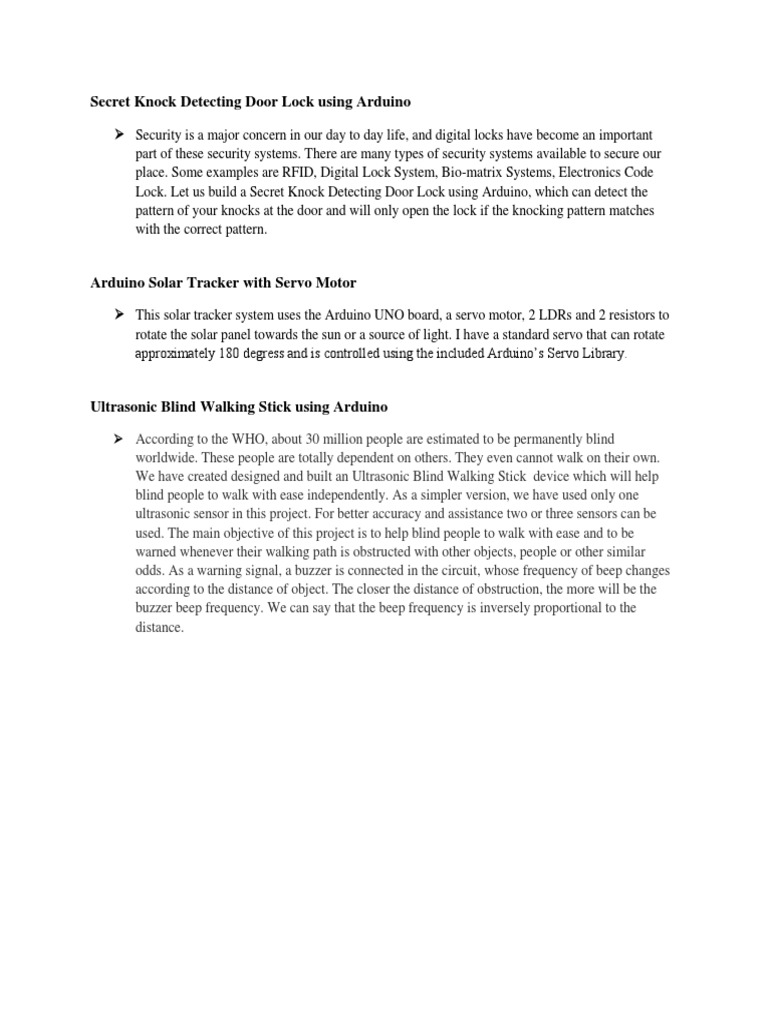 Arduino Projects for Accessibility and Security: A Secret Knock ...