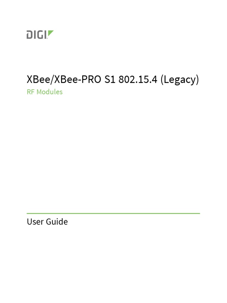 User Guide Xbee - PRO S1 PDF | PDF | Analog To Digital Converter ...