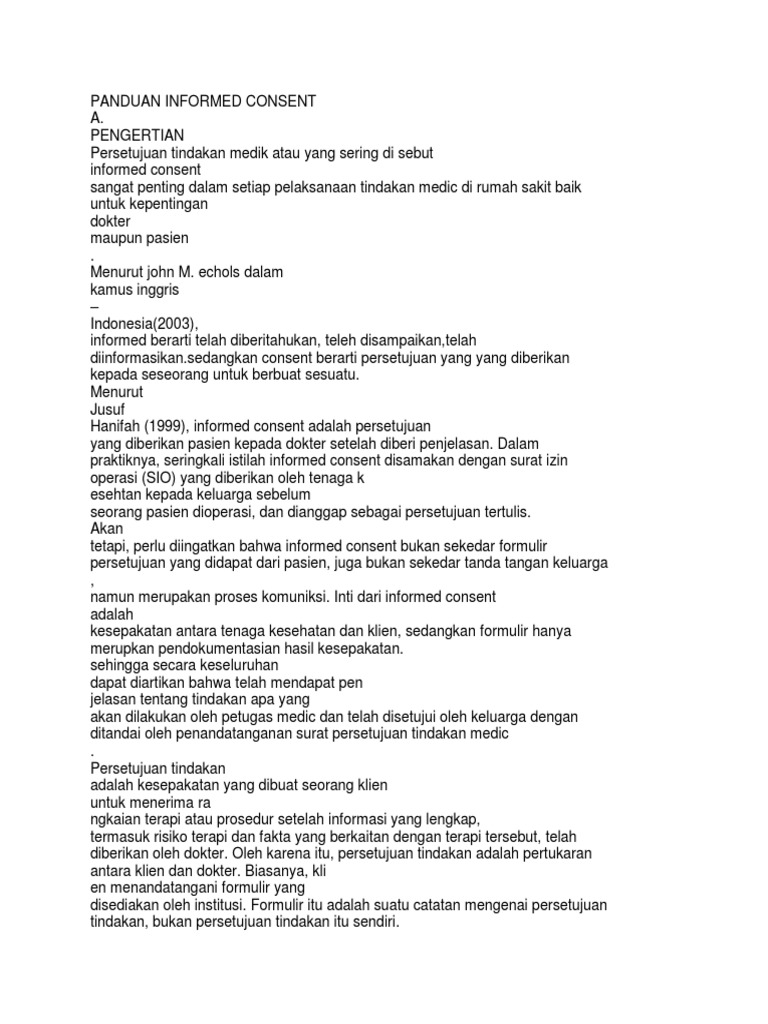 Panduan Pengambilan Keputusan Pada Pasien Tidak Kompeten | PDF ...