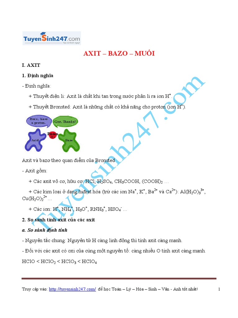 Axit Bazo Muoi PDF | PDF
