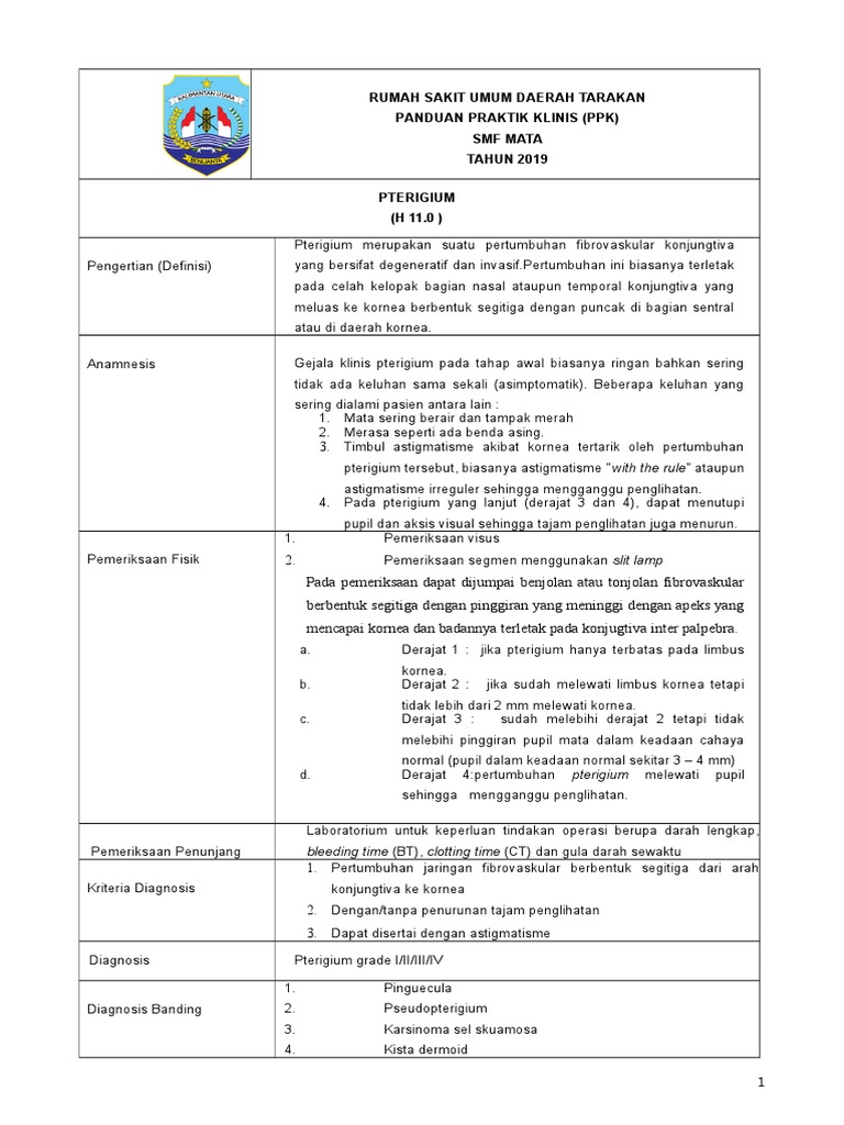 PPK Mata Pterigium | PDF
