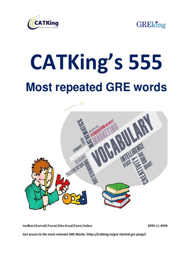 The Most Common GRE Words: A Concise List and Definitions of 155 ...