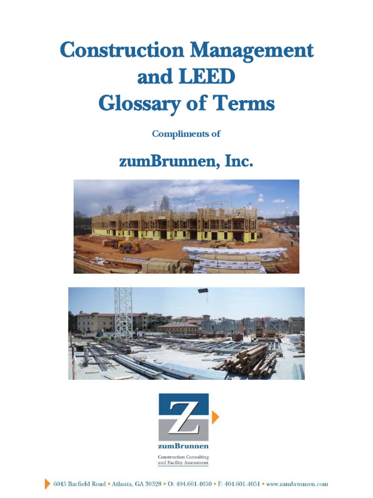 Construction Management LEED Glossary of Terms | PDF | Construction ...