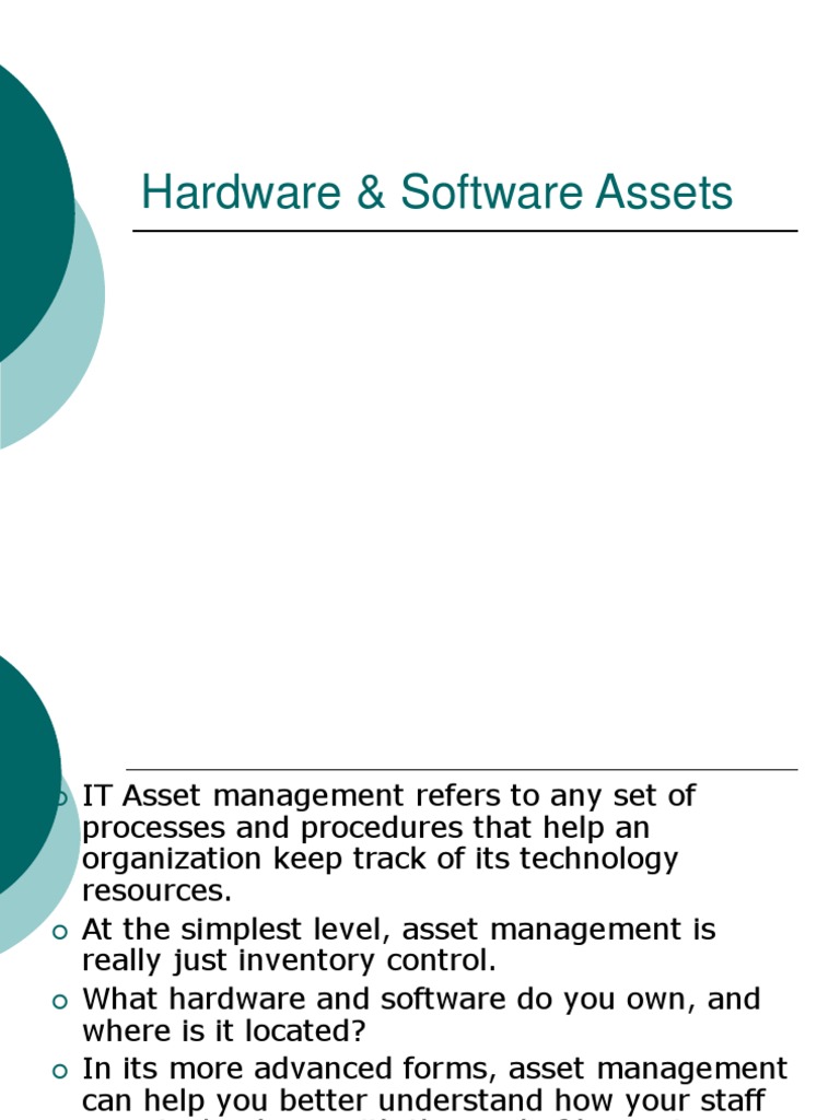 Hardware & Software Assets | PDF | Asset Management | Software