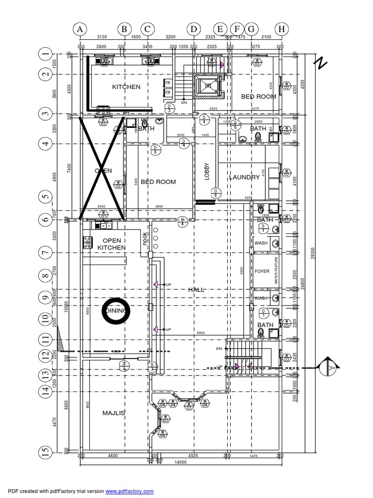 Floor plan layout with room dimensions and labels for a multi-level ...