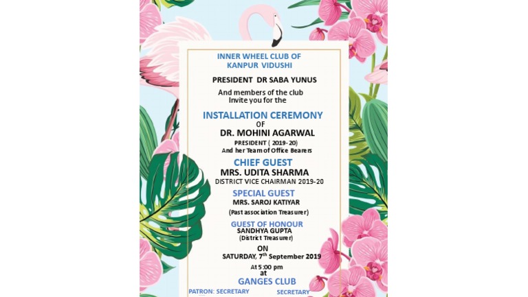 Installation Ceremony: Dr. Mohini Agarwal | PDF
