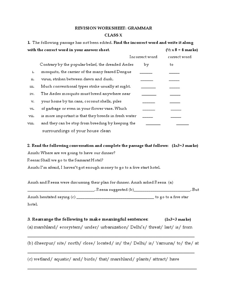 English Question Paper 80 Marks | PDF | Nature