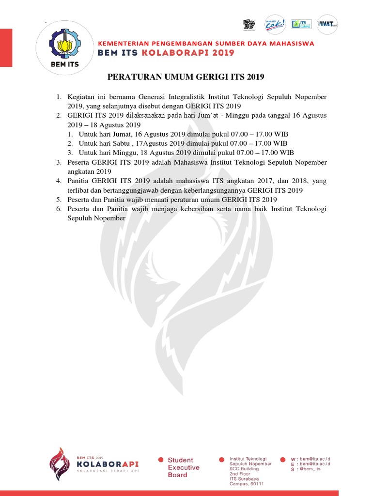 Sop Gerigi Its 2019 PDF | PDF