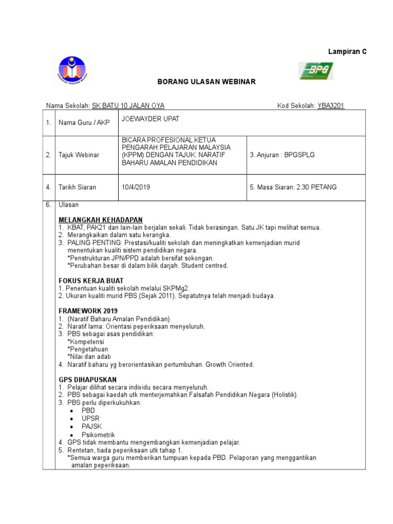 Ulasan Webinar - Naratif | PDF | Karier & Perkembangan | Kesehatan Holistik