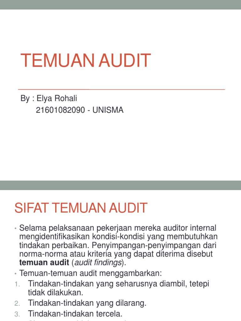 Temuan Audit | PDF