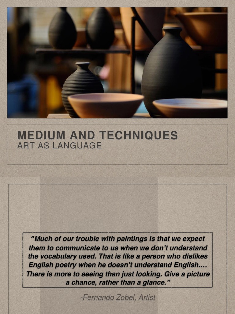 Defining Art Mediums and Techniques | PDF | Home & Garden | Art