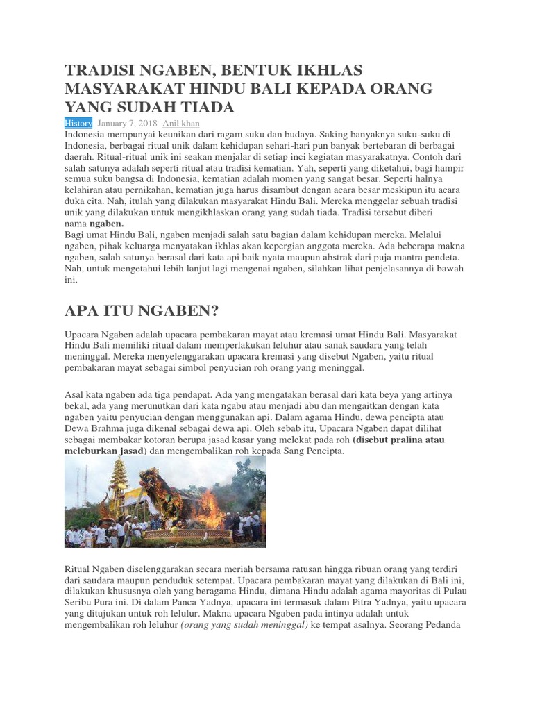 Tradisi Ngaben | PDF