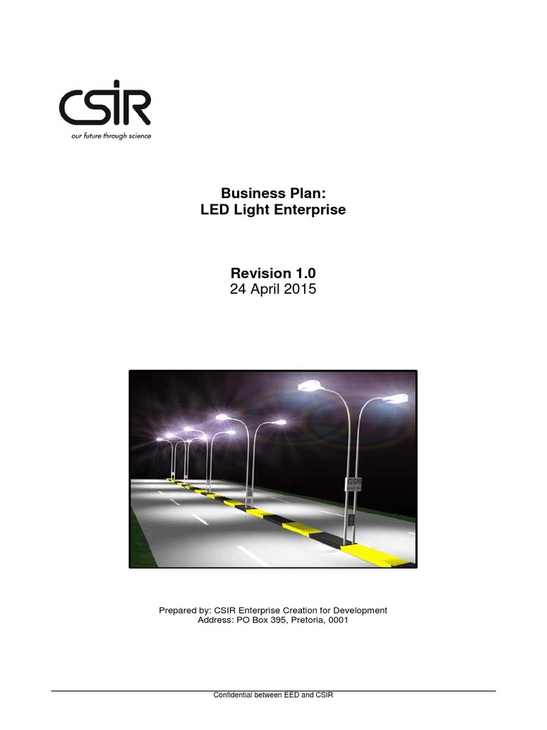 Business Plan Led Lighting | PDF | Street Light | Entrepreneurship