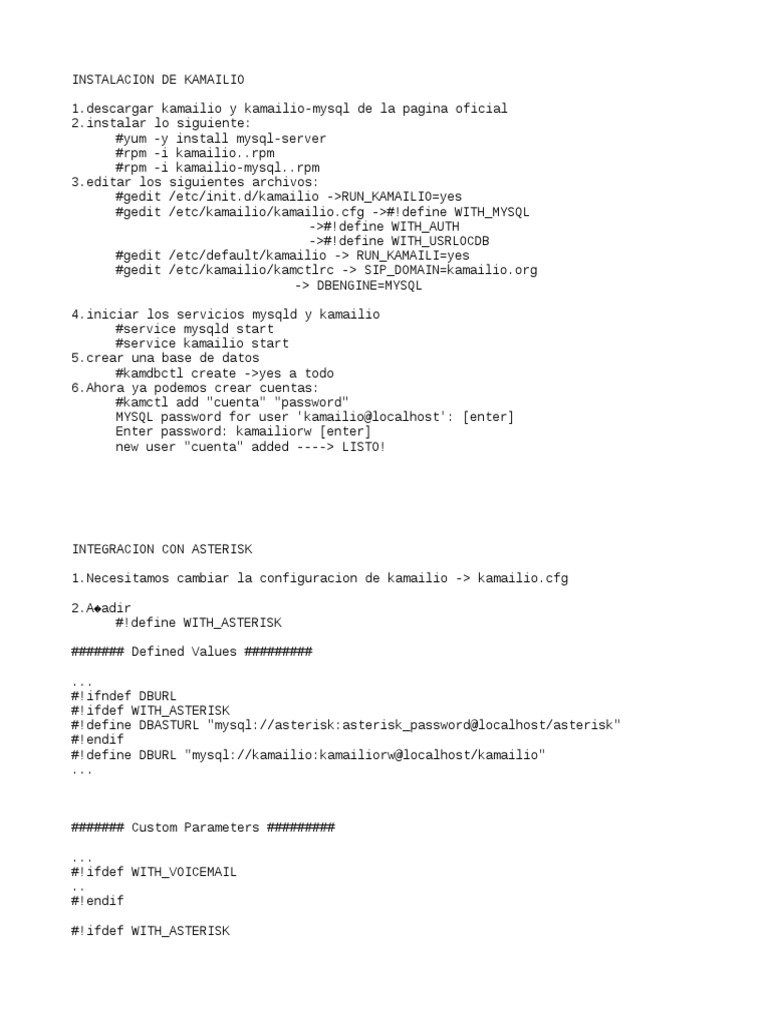 Config Kamailio Asterisk | PDF | Session Initiation Protocol | Network ... Config Kamailio Asterisk | PDF | Session Initiation Protocol | Network ...