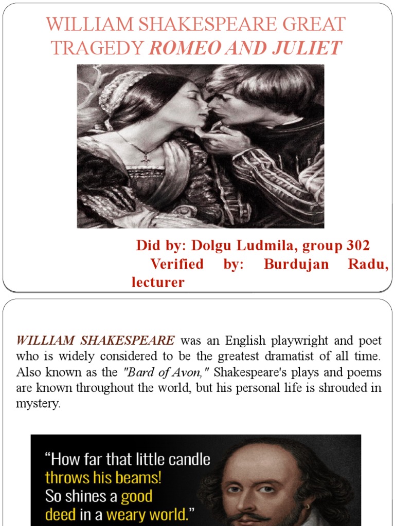 Shakespeare's Iconic Tragedy of Star-Crossed Lovers Romeo and Juliet ...
